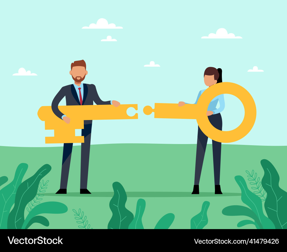 Common cause two business teams people Royalty Free Vector