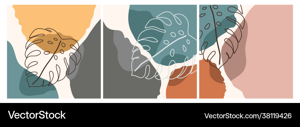 Doodle abstract contemporary modern trendy Vector Image