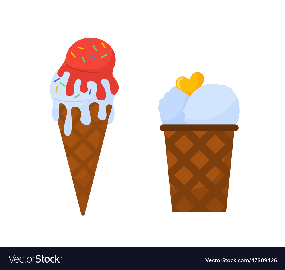 Ice Cream Wafer Cone Concept Royalty Free Vector Image