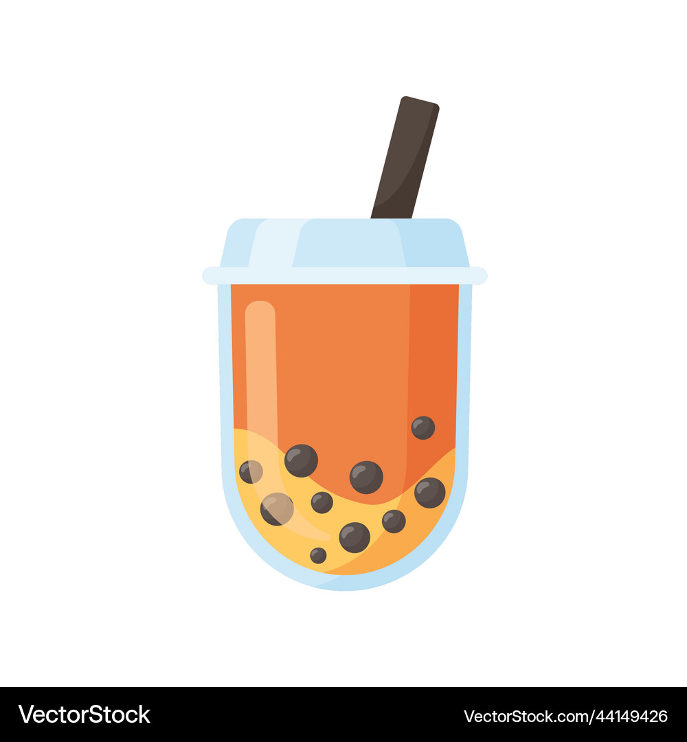 Pearl milk tea popular sweet drinks menu Vector Image