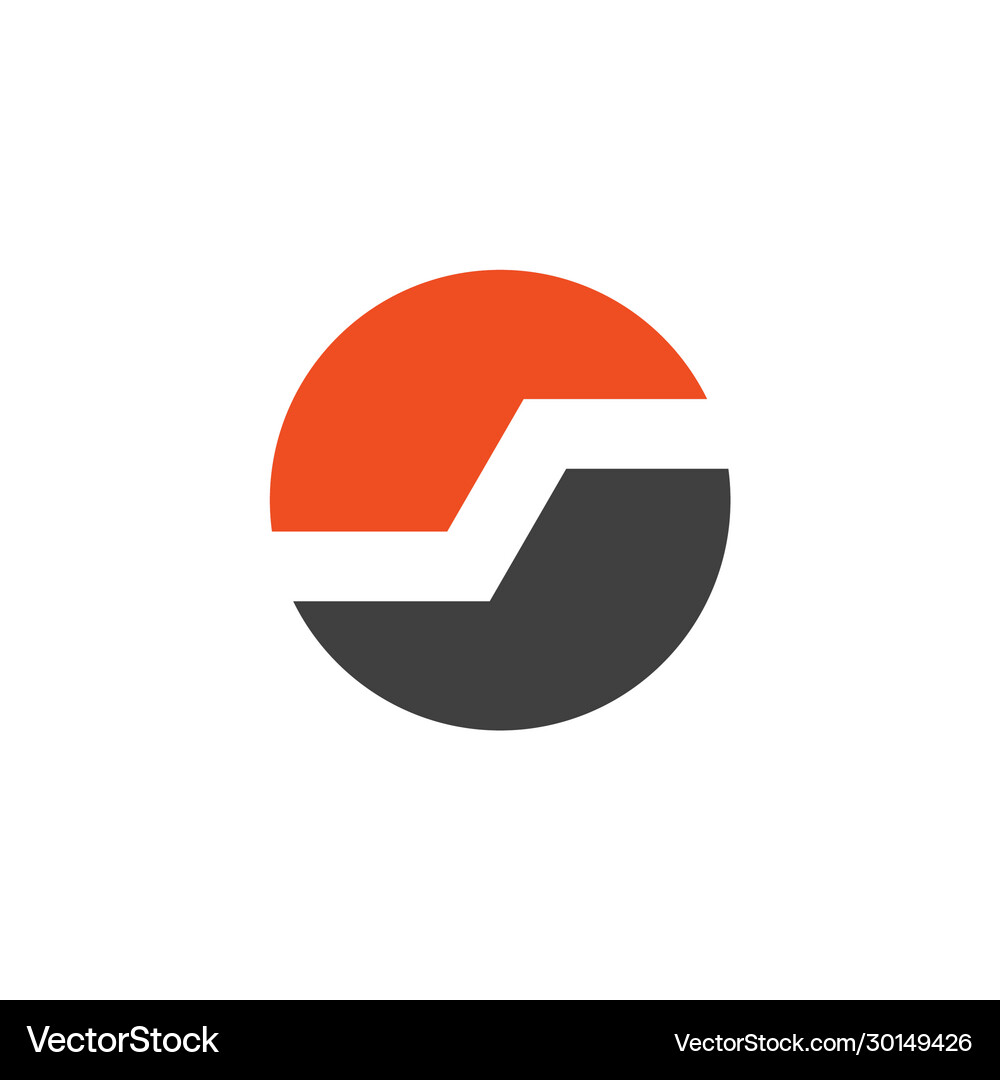 S letter intial logo design icon template Vector Image