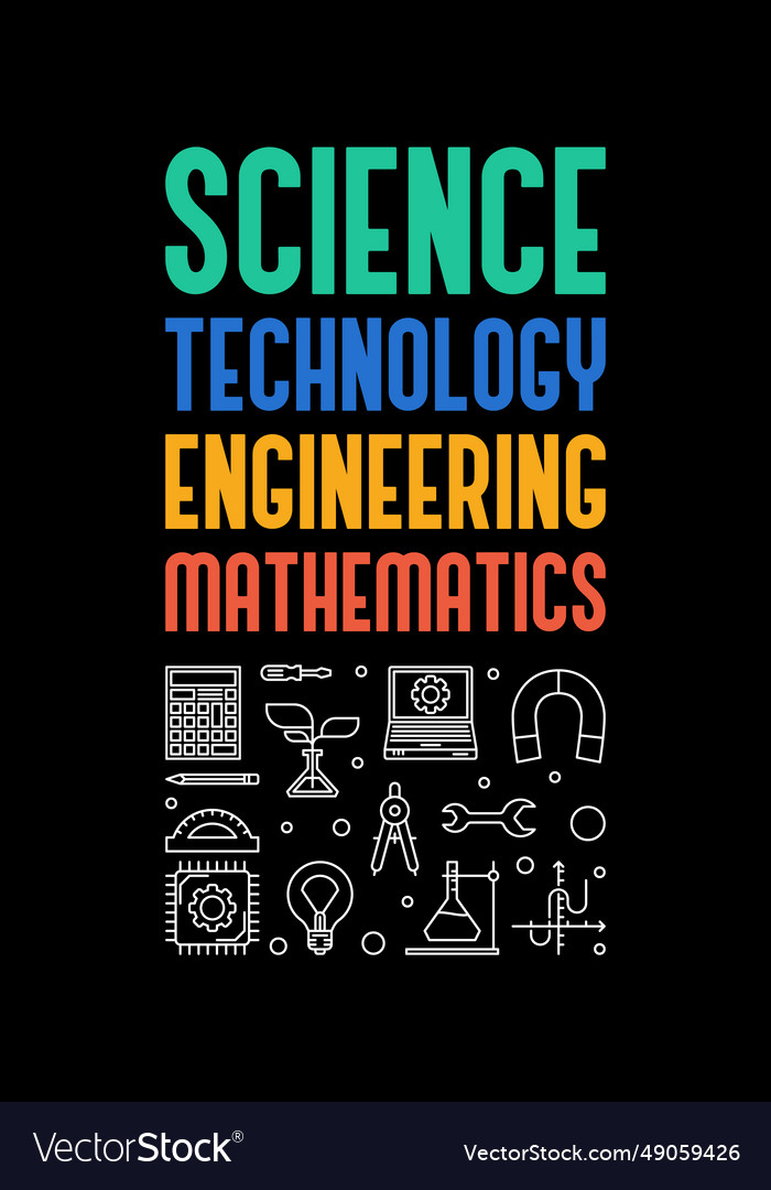 Science technology engineering and maths creative Vector Image