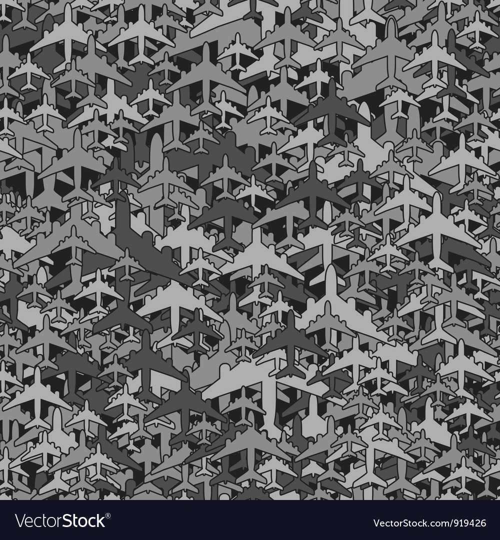 Seamless background pattern with airplanes Vector Image