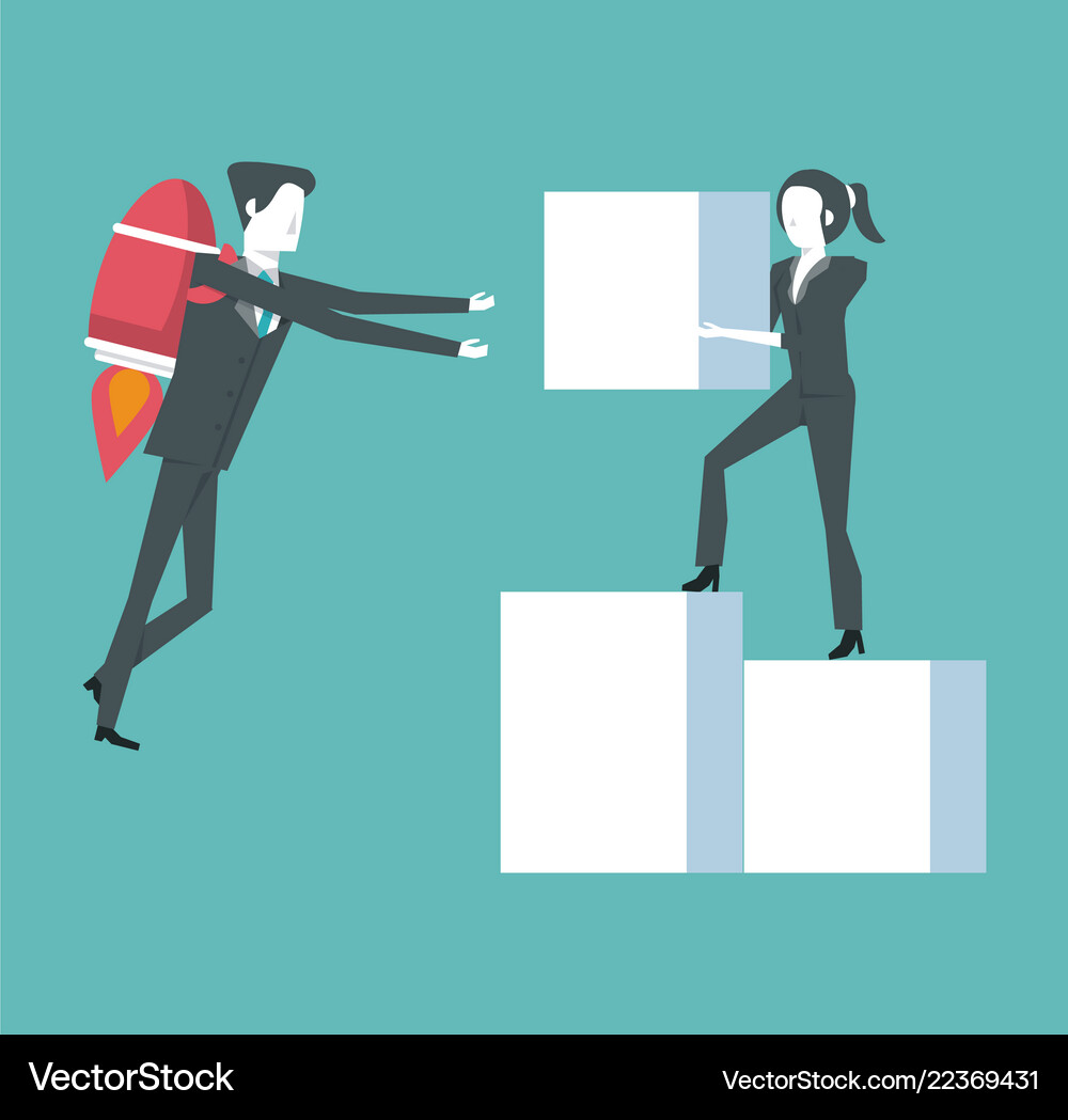 Business partners coworking Royalty Free Vector Image