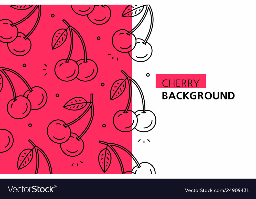Cherry background Royalty Free Vector Image - VectorStock
