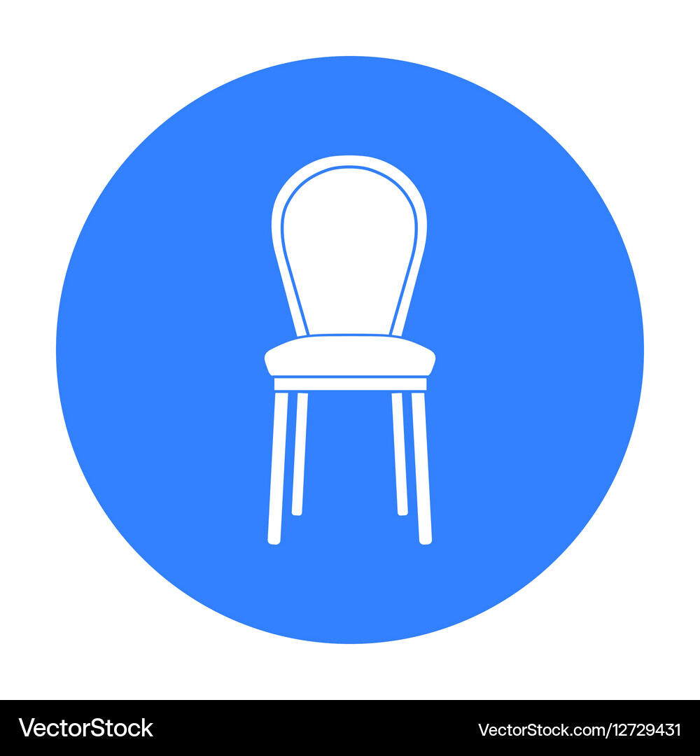 Classical chair icon in black style isolated Vector Image