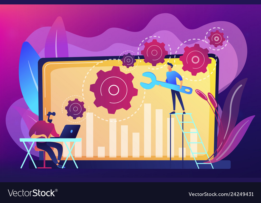 Computer troubleshooting concept Royalty Free Vector Image Computer troubleshooting concept Royalty Free Vector Image