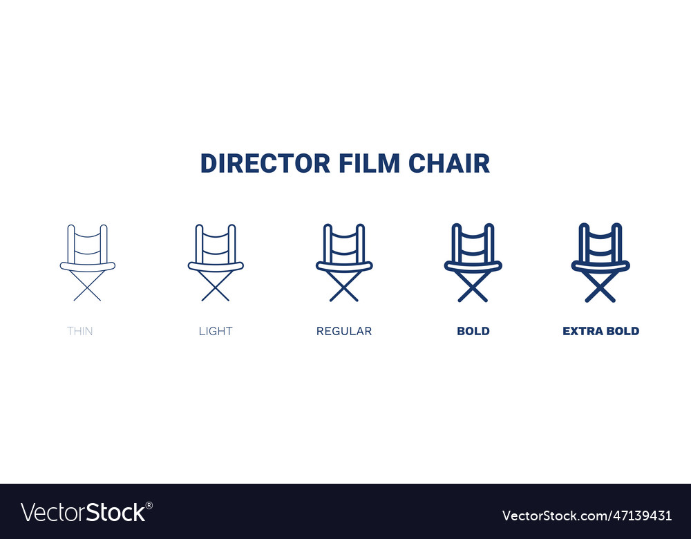 Director film chair icon thin light regular bold Vector Image Director film chair icon thin light regular bold Vector Image