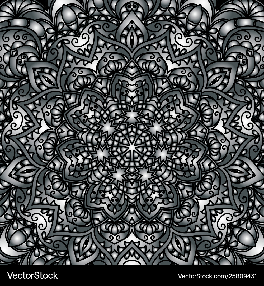 Mandala pattern background Royalty Free Vector Image