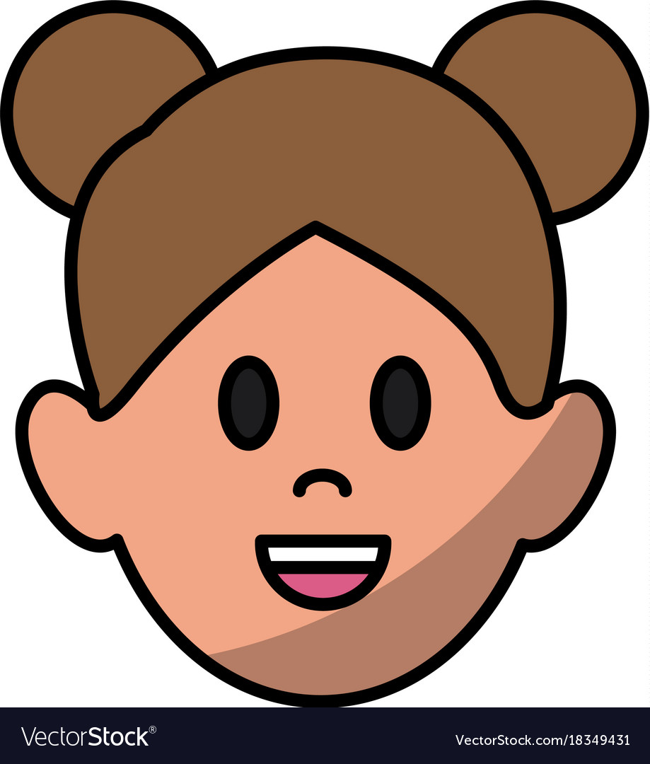 Woman smiling cartoon Royalty Free Vector Image