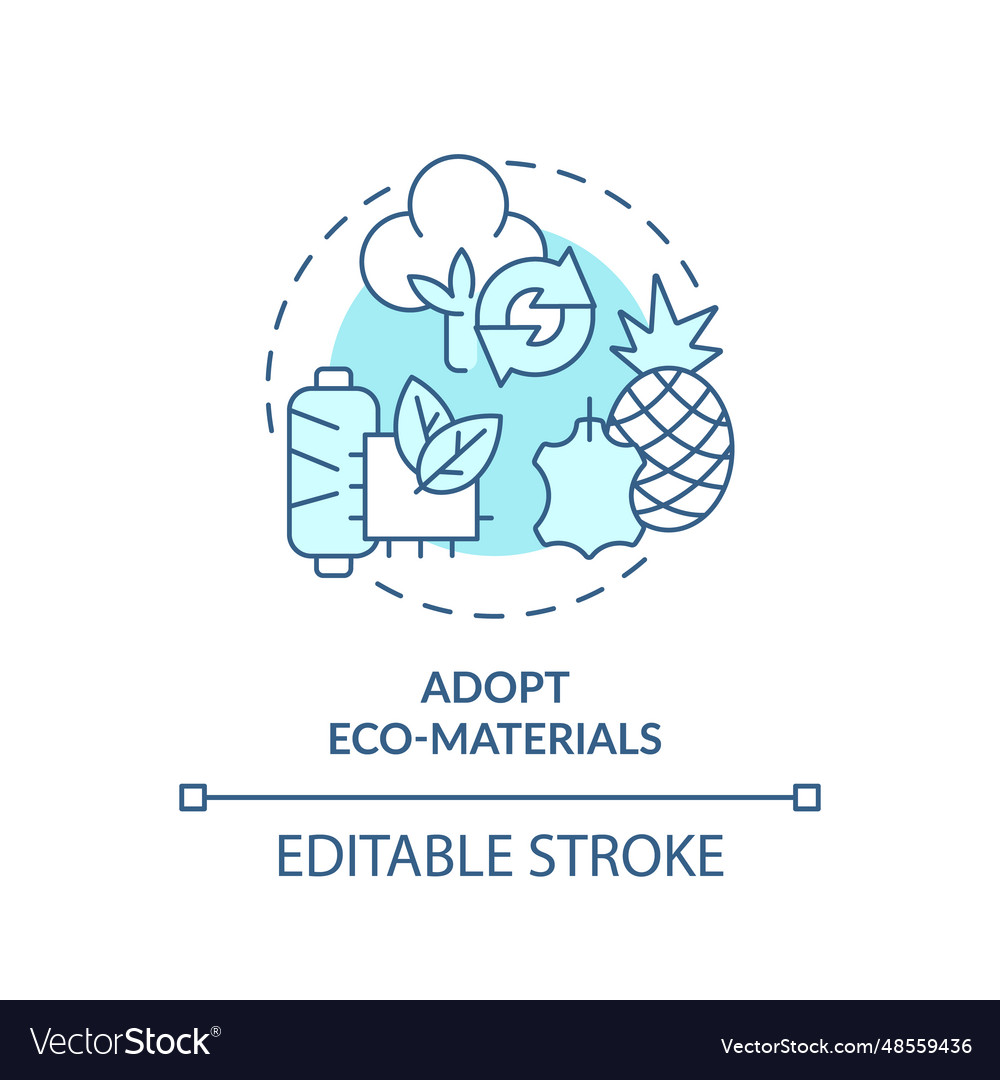 2d customizable thin line icon adopt eco Vector Image