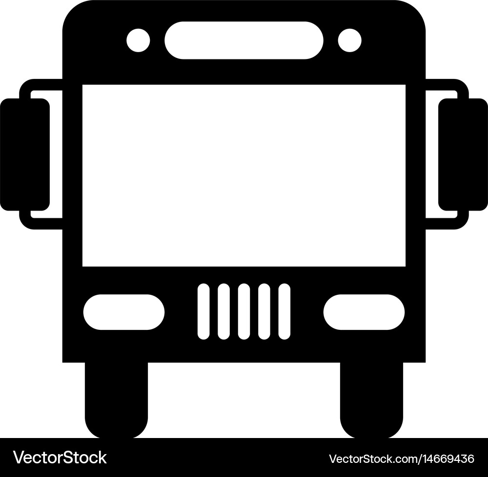 Bus transport vehicle icon Royalty Free Vector Image