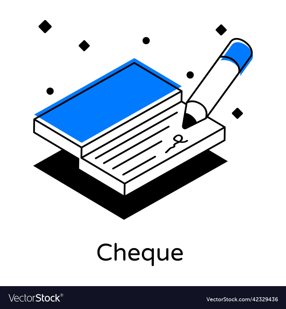 Cheque Royalty Free Vector Image - VectorStock