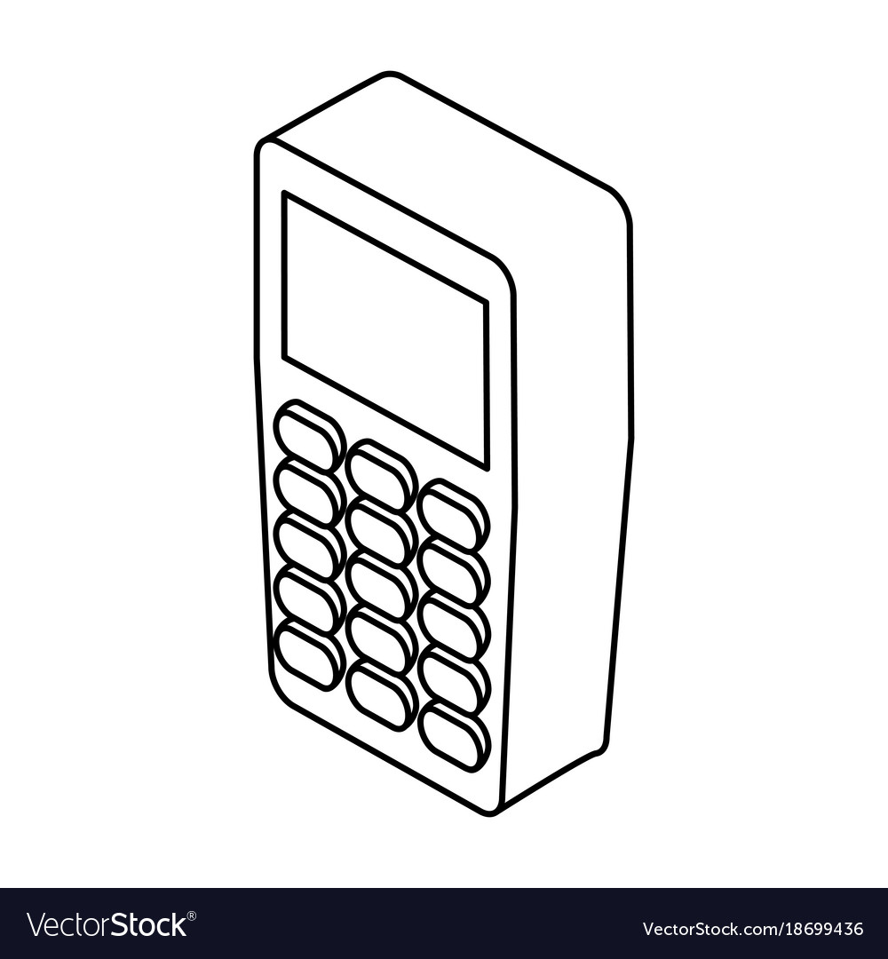 Dataphone device icon Royalty Free Vector Image