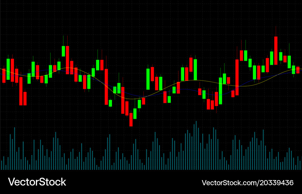 Forex Candlestick Chart Royalty Free Vector Image