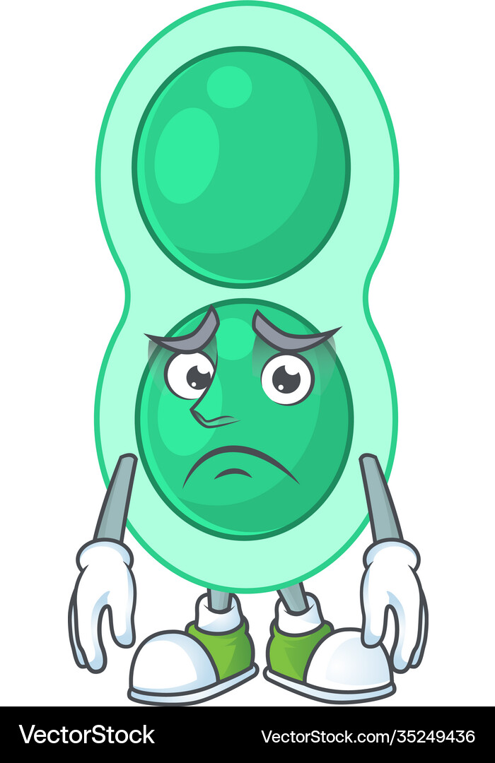 Green streptococcus pneumoniae caricature design Vector Image