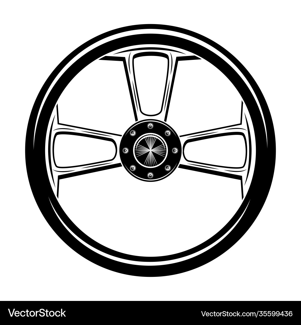 Retro motor bike wheel Royalty Free Vector Image