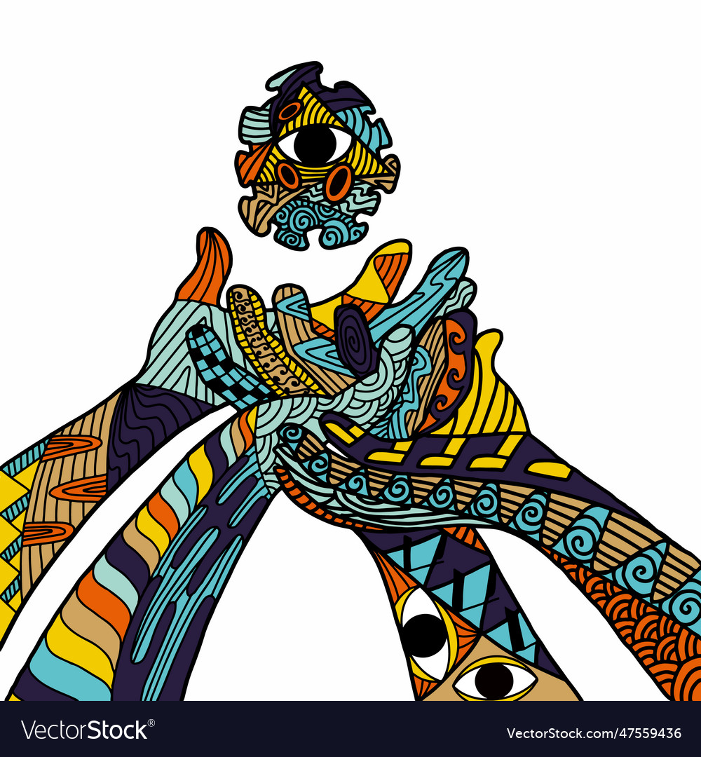 Unity hand holding Royalty Free Vector Image - VectorStock