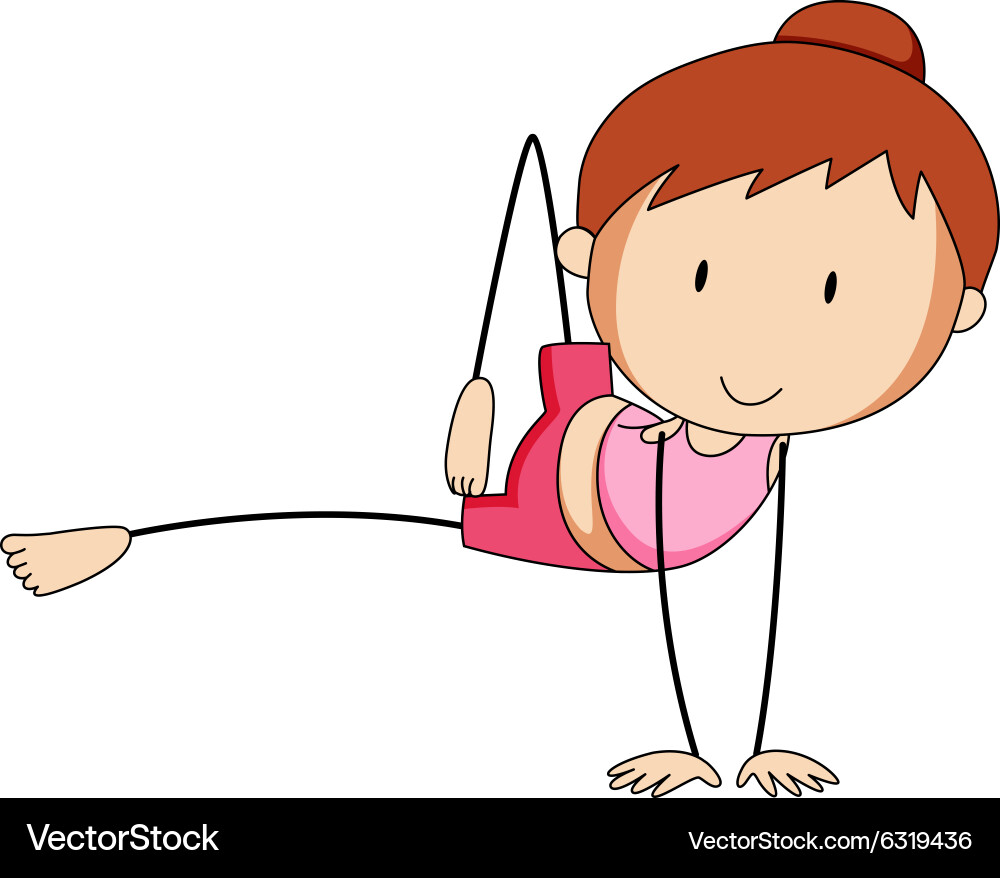 Woman stretching her body Royalty Free Vector Image