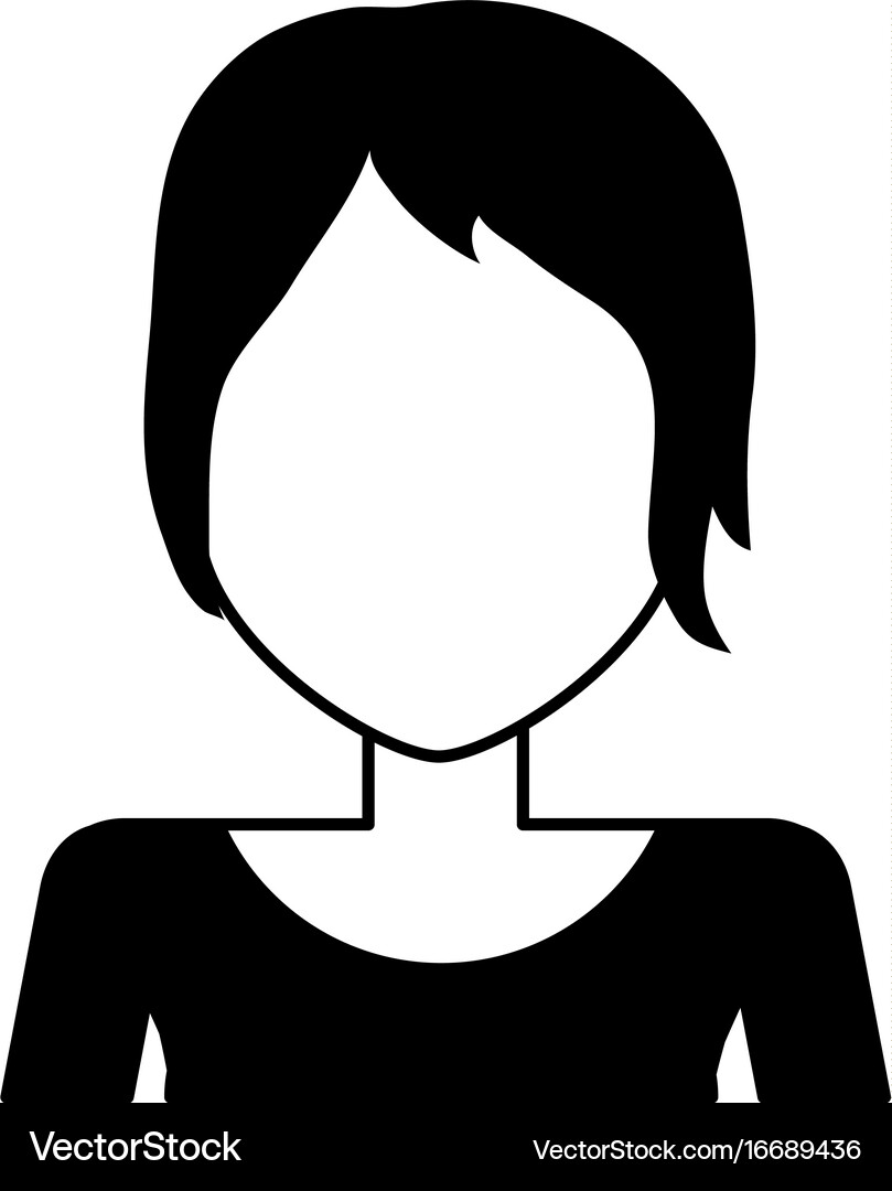 Woman with pixie haircut avatar icon image Vector Image