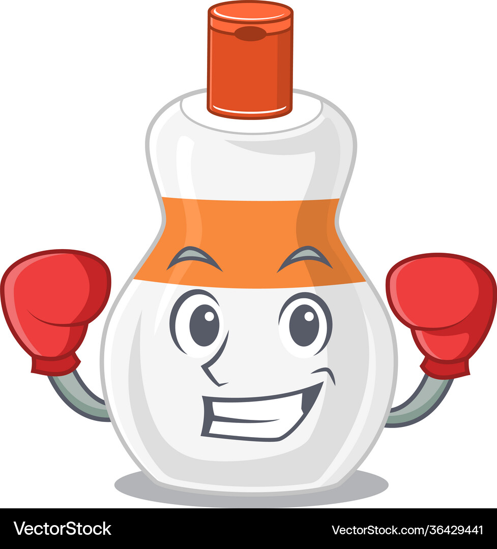 Body lotion caricature character design Royalty Free Vector