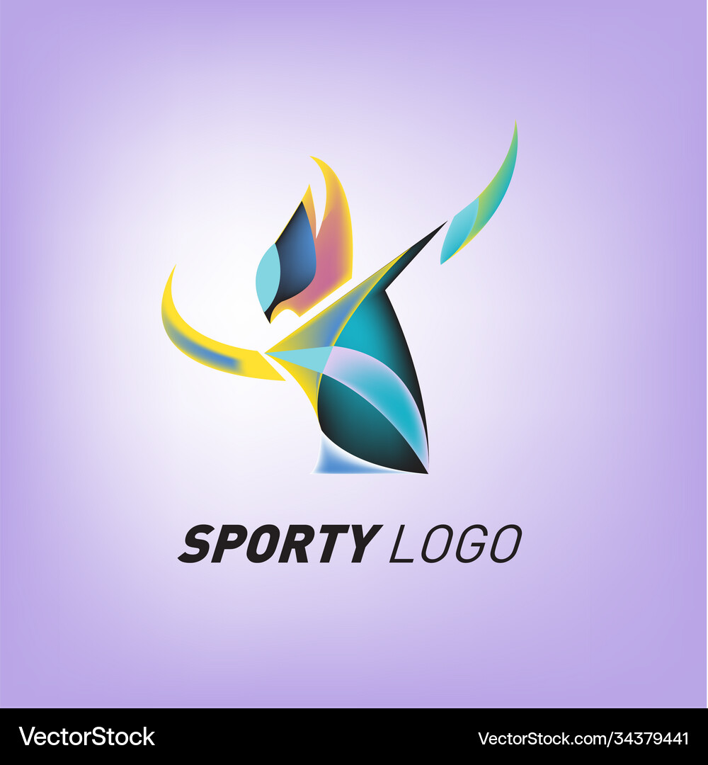 Colorful dynamic sport logo and icon event Vector Image