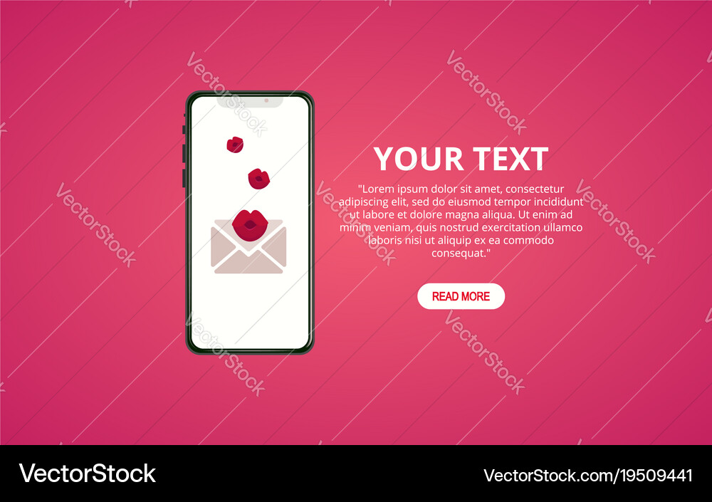Flyer with text happy valentines day Royalty Free Vector