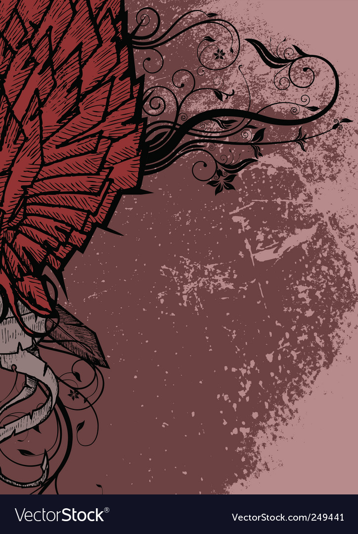 Half wing Royalty Free Vector Image - VectorStock