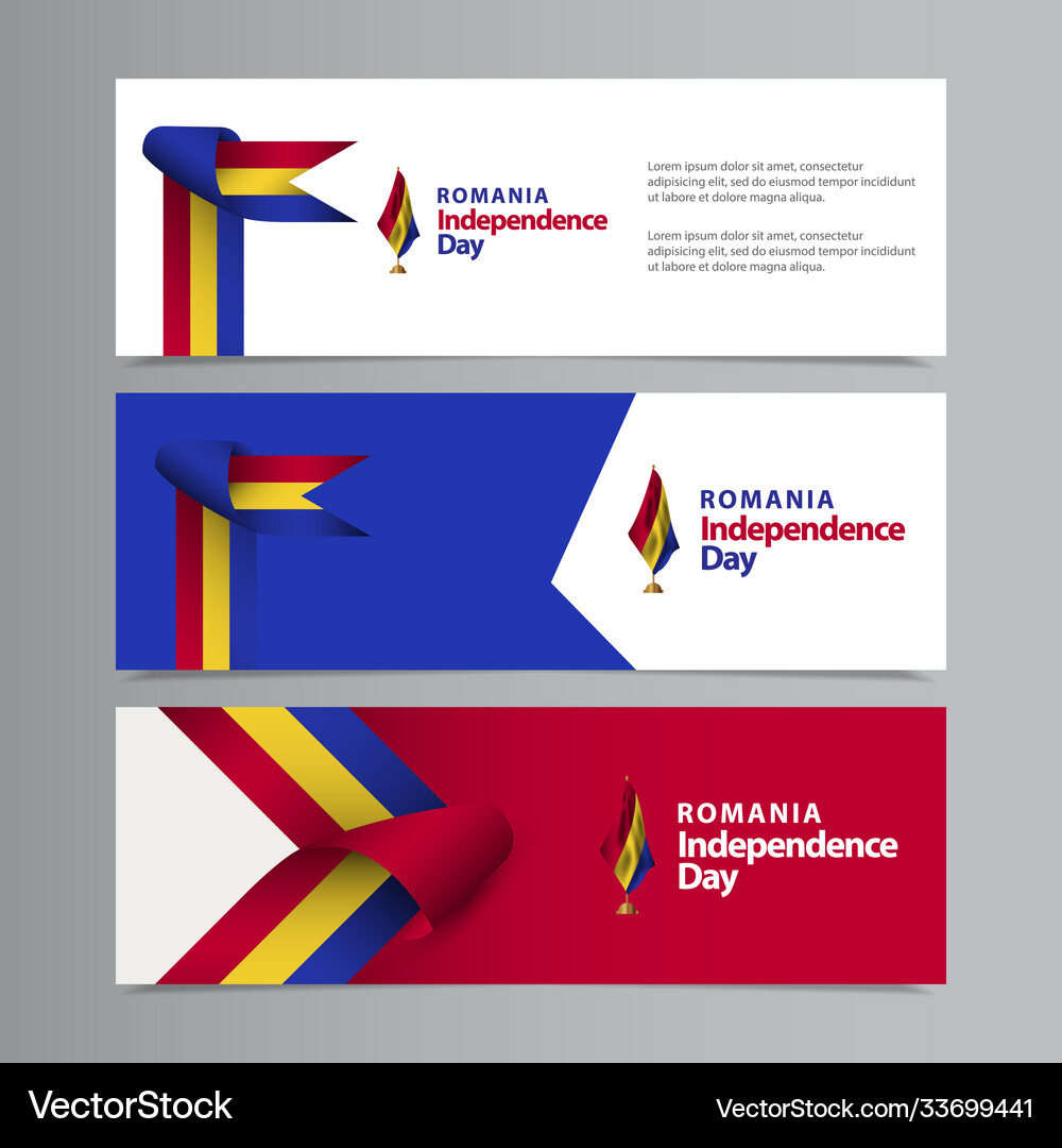 Happy romania independence day celebration Vector Image