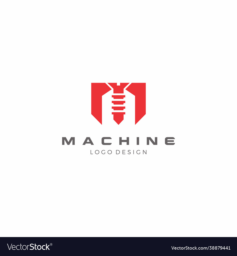M machine logo Royalty Free Vector Image - VectorStock