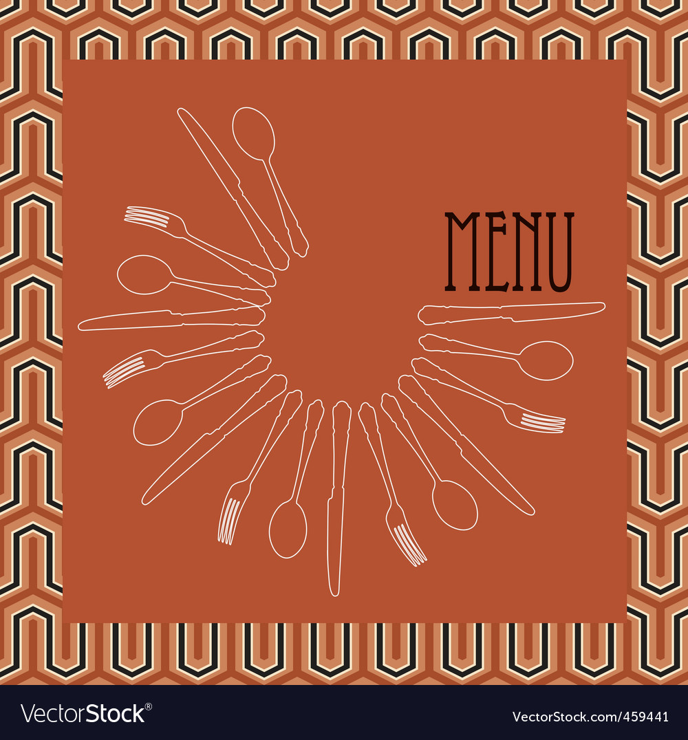 Menu cover Royalty Free Vector Image - VectorStock