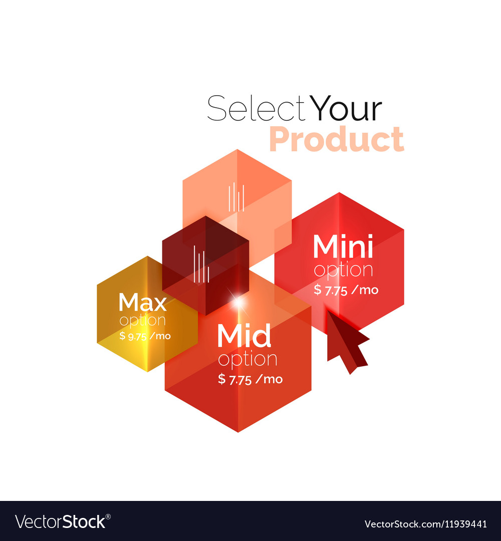 Option select template Royalty Free Vector Image