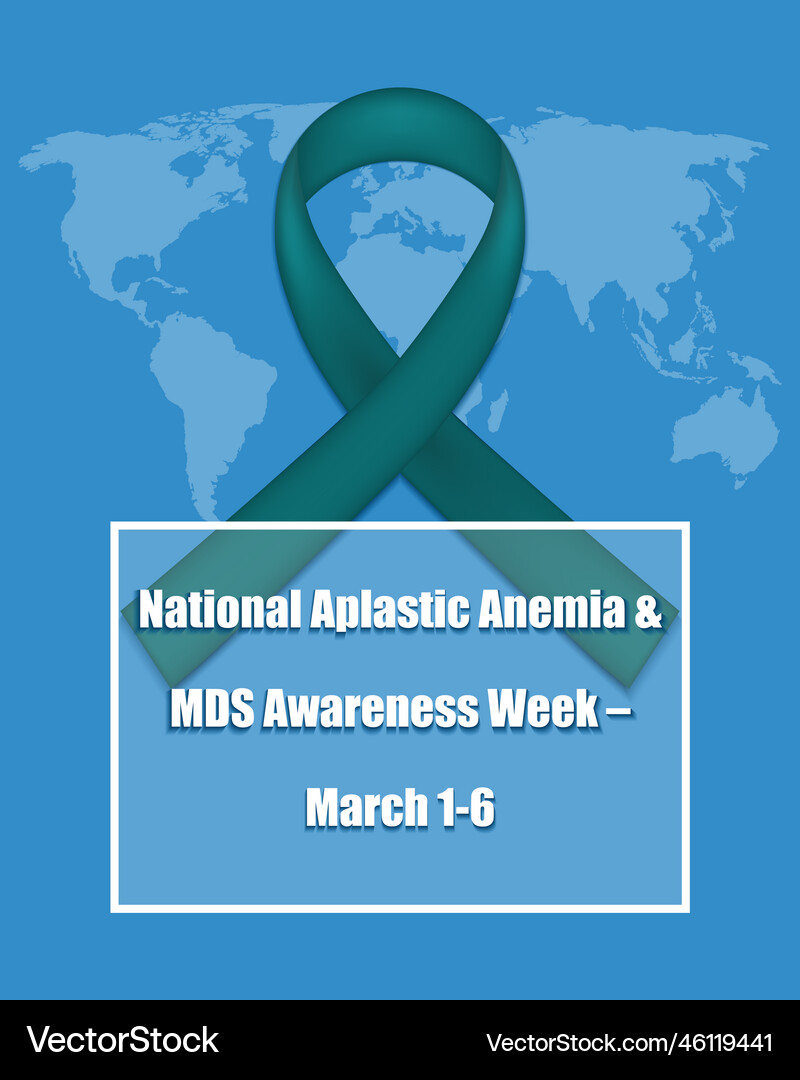 Raise awareness for national aplastic anemia Vector Image