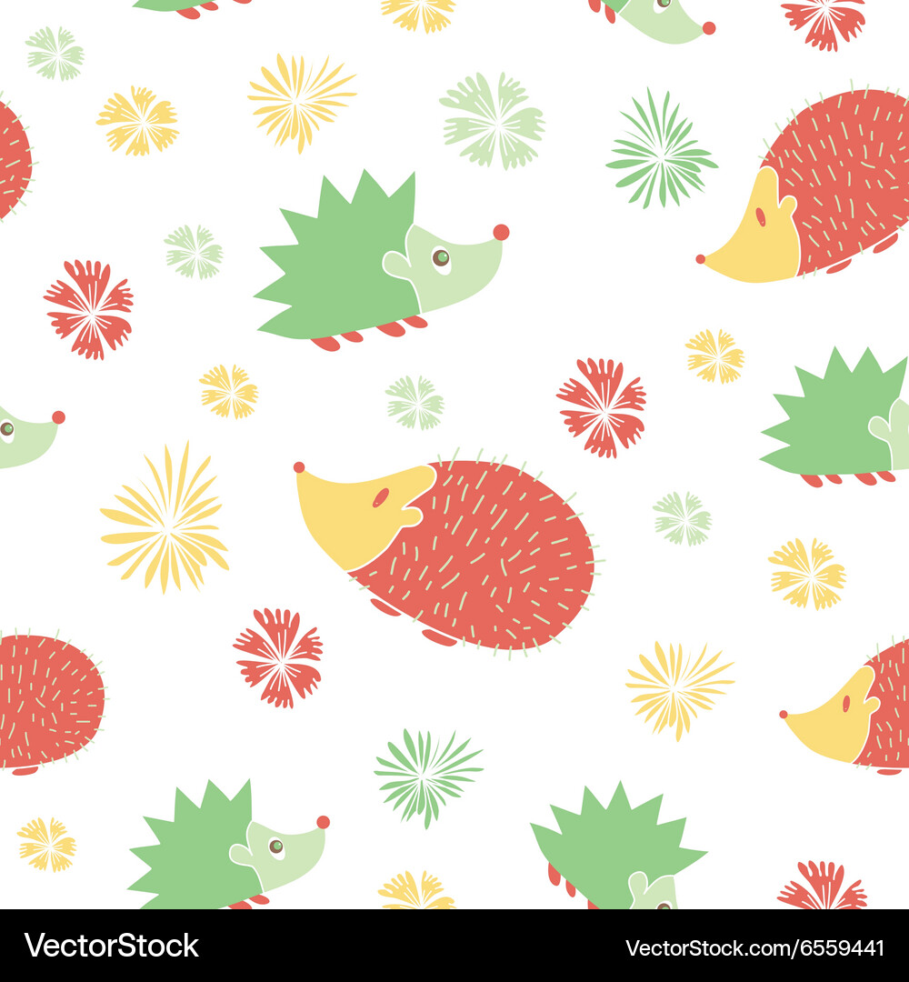 Seamless pattern with cute cartoon Royalty Free Vector Image