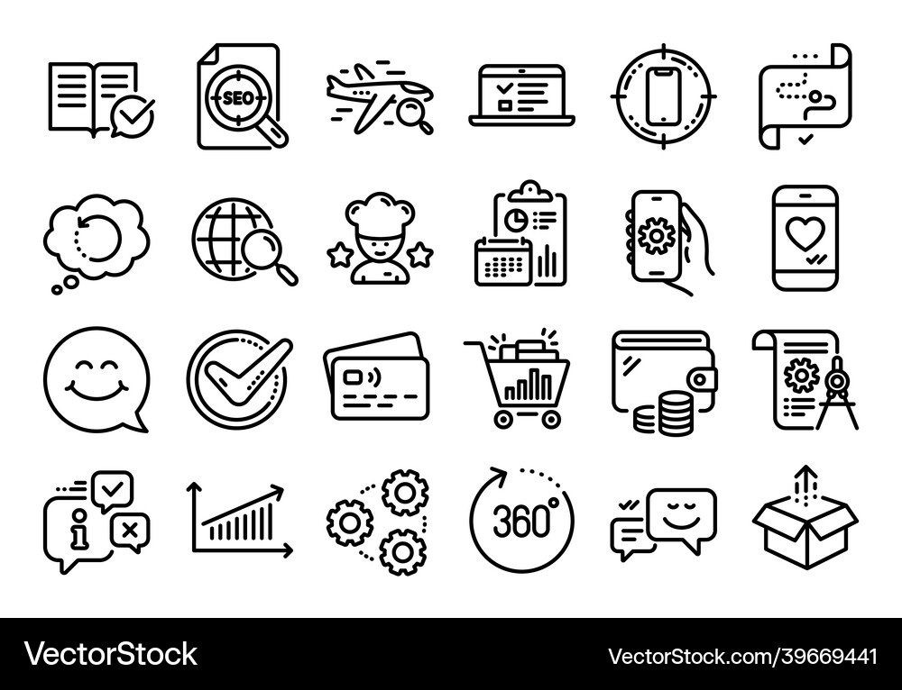 Set of smartphone target 360 degrees Royalty Free Vector