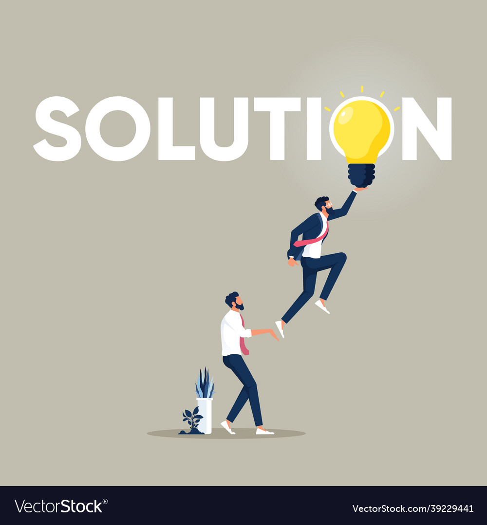 Solutions and problem solving concept Royalty Free Vector