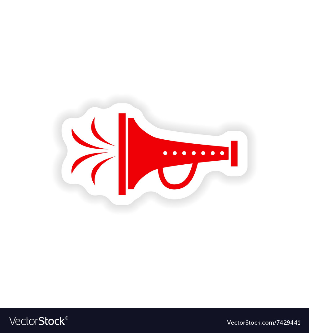Stylish Paper Sticker On White Background Vector Image