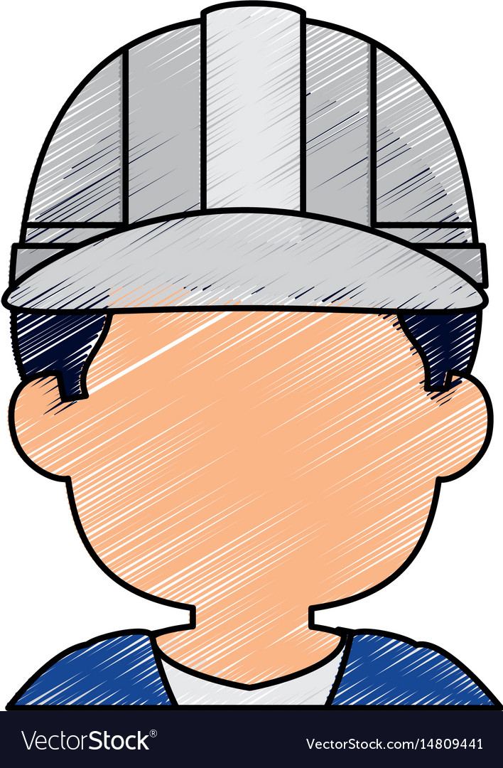 Worker faceless profile Royalty Free Vector Image