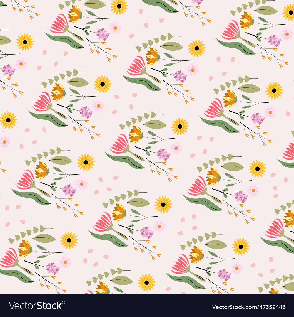 Abstract flower pattern background Royalty Free Vector Image