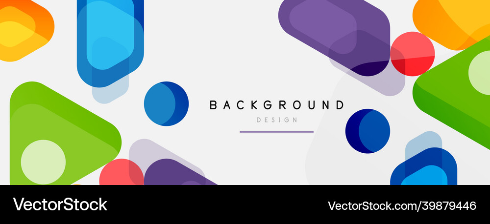 Abstract round geometric shapes and circles Vector Image