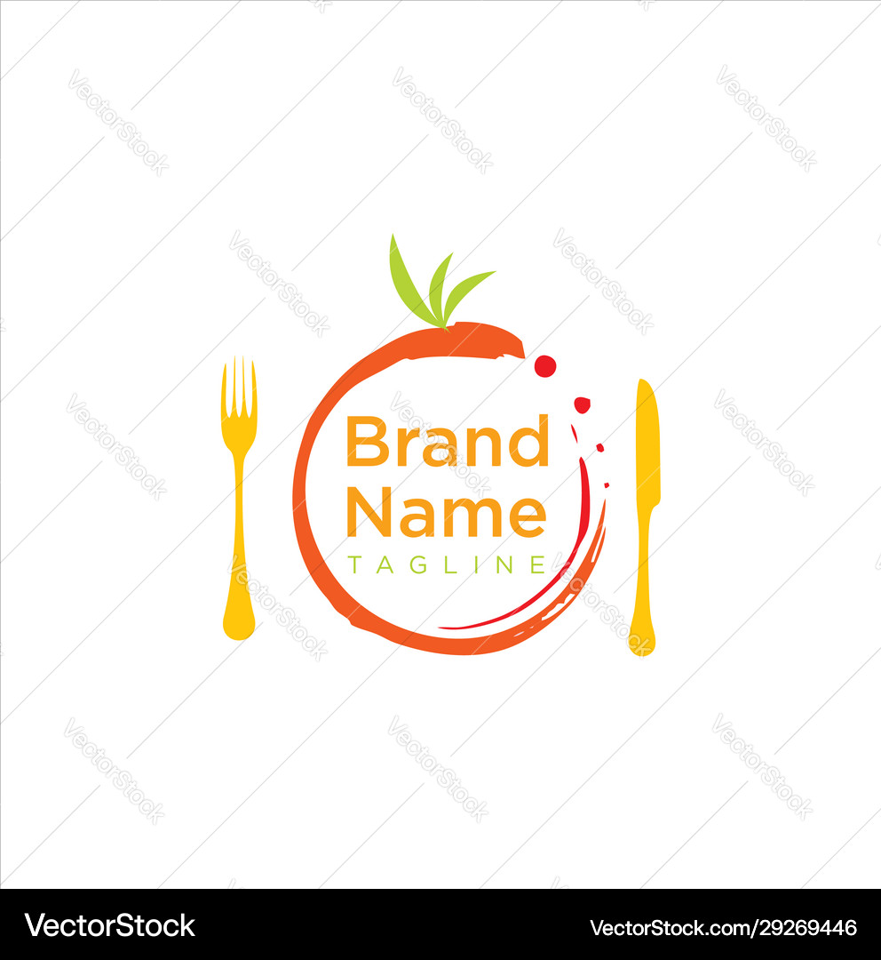 Circle fruit food logo catering logo Royalty Free Vector