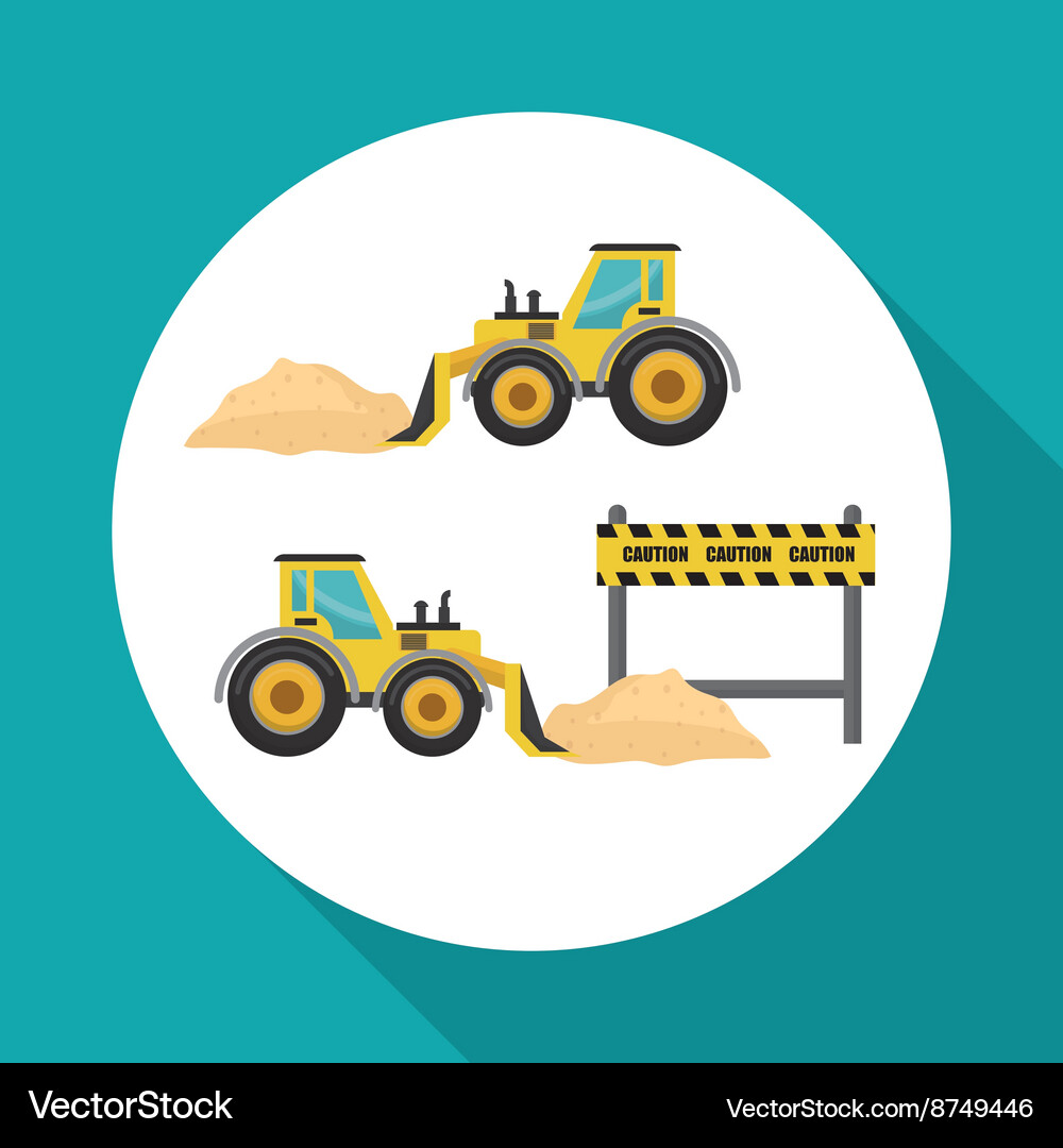 Construction design truck icon repair concept Vector Image