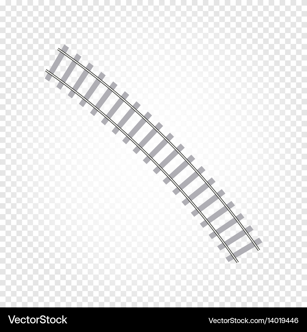 Isolated abstract grey color railway road Vector Image