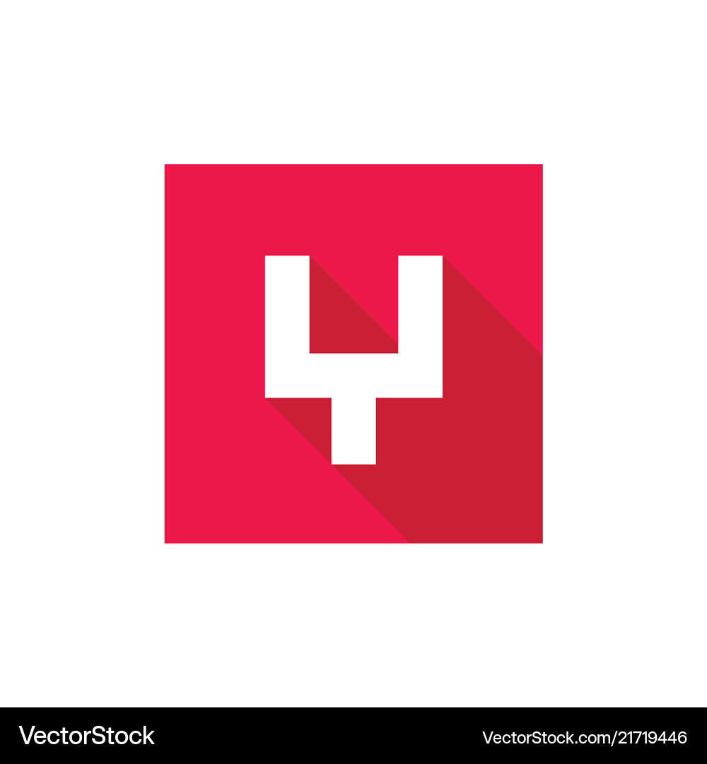 Letter y logo red color icon Royalty Free Vector Image