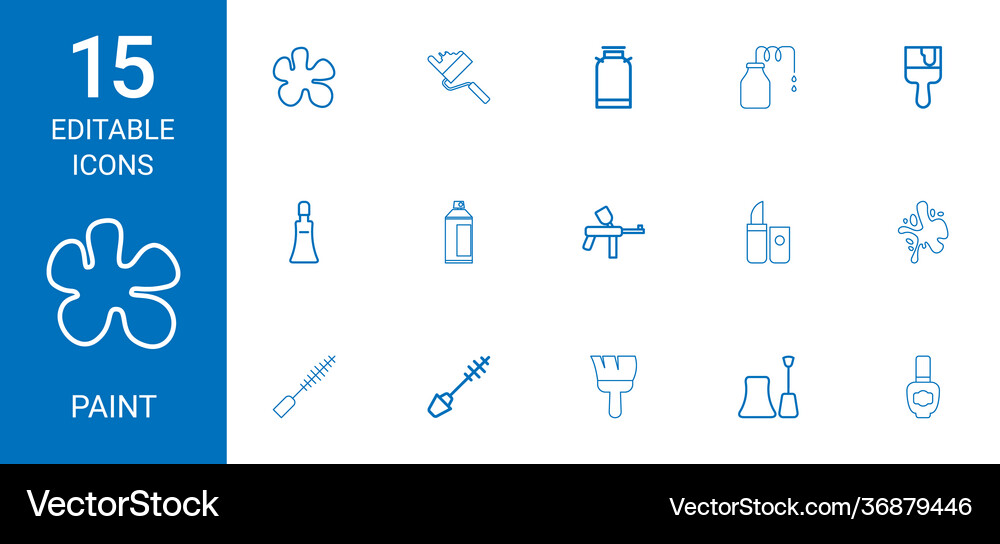 Paint icons Royalty Free Vector Image - VectorStock