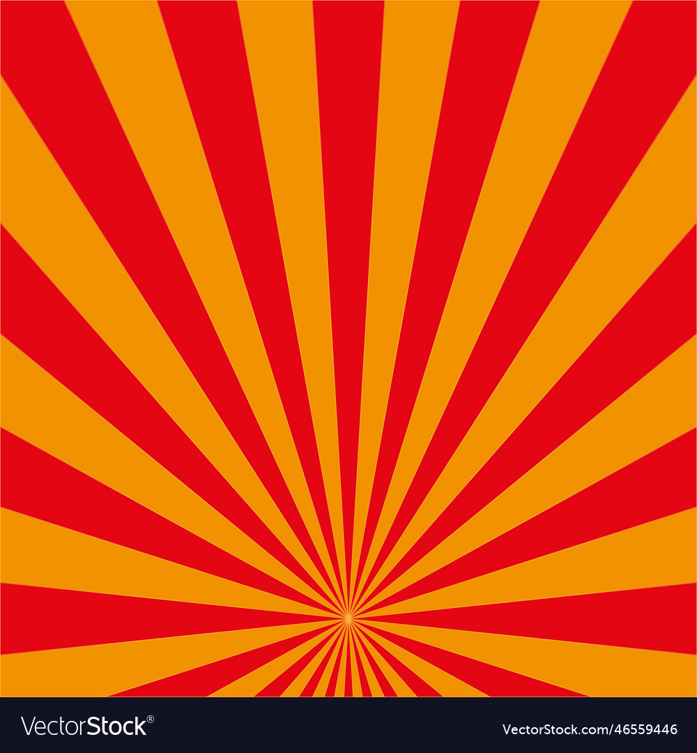 Red rays orange background Royalty Free Vector Image