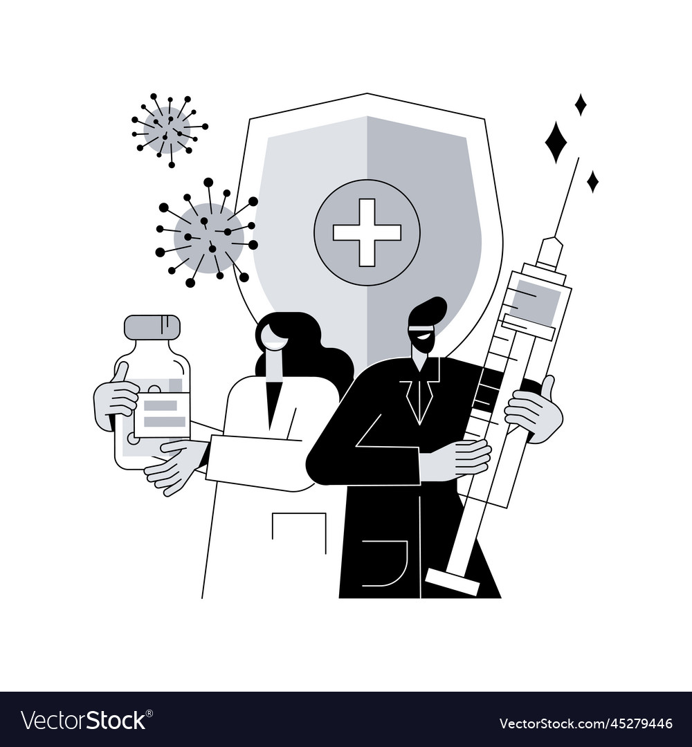 Vaccination program abstract concept Royalty Free Vector