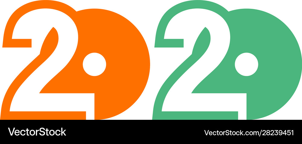2020 logo design concept template icon symbol Vector Image
