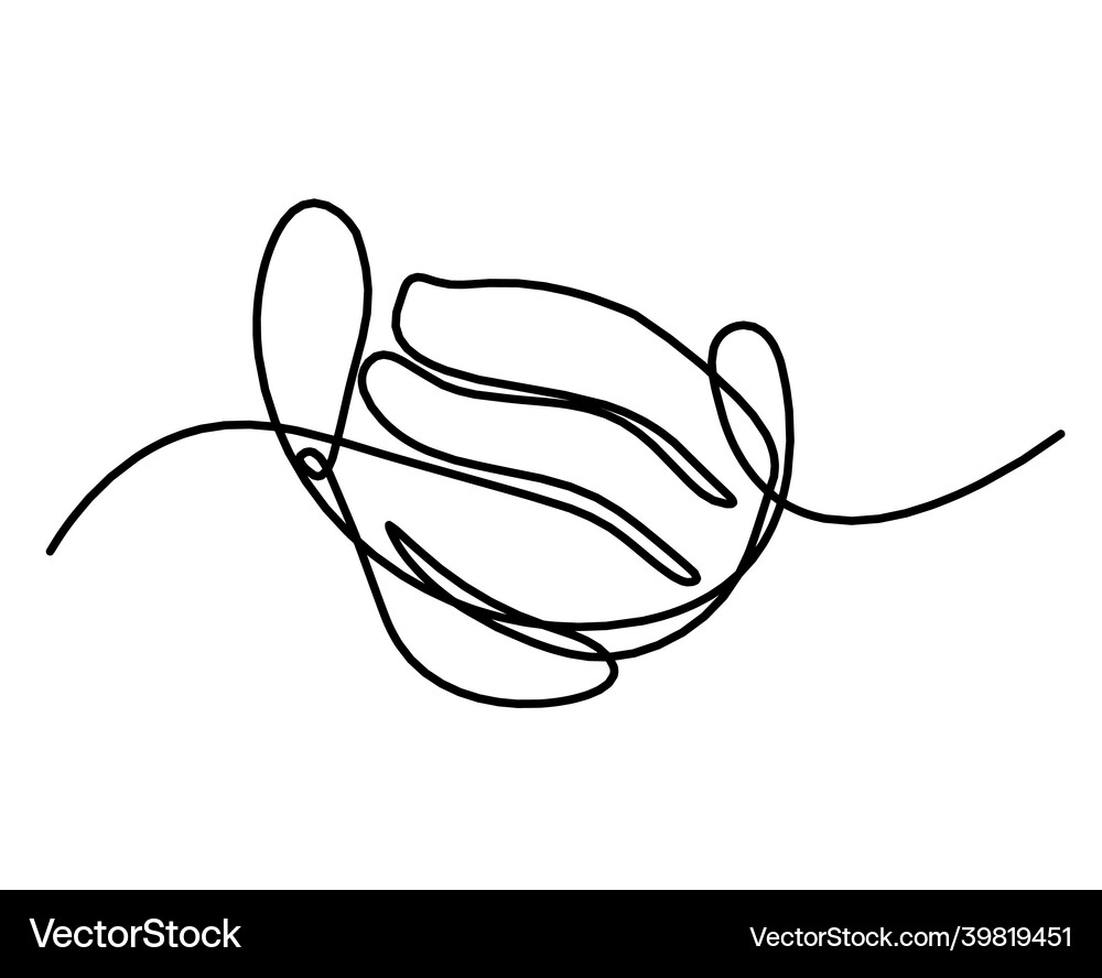 Abstract mask as line drawing on white background Vector Image