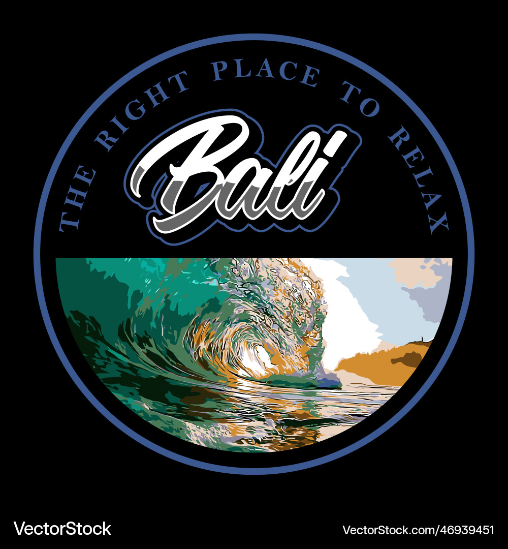 Bali island template for graphic design Royalty Free Vector